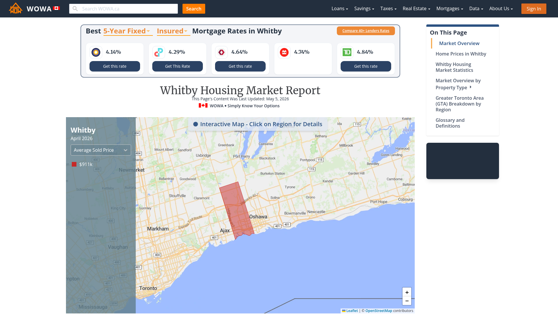 Whitby Housing Market Report: Mar. 5th, 2026 Update | Interactive Map ...