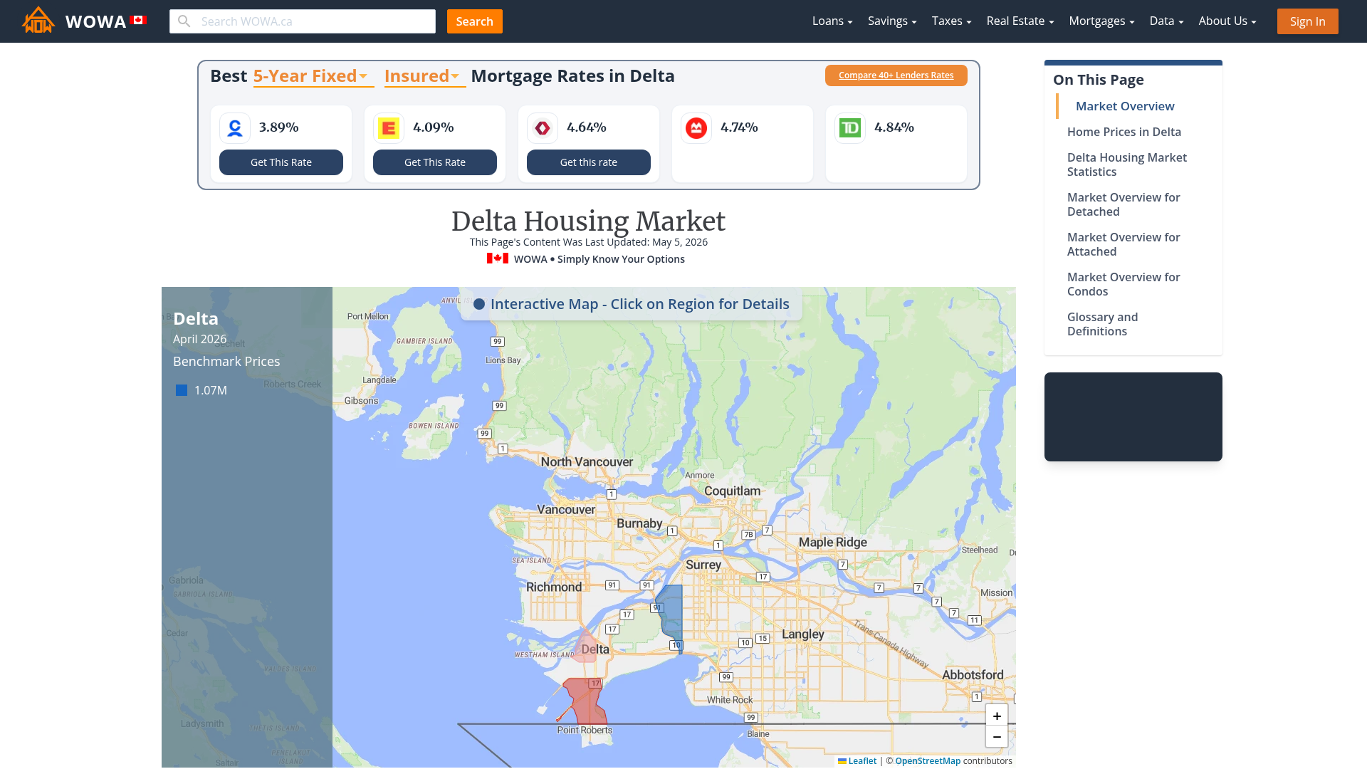 Delta Housing Market Report: May. 5th, 2026 Update | Interactive Map ...