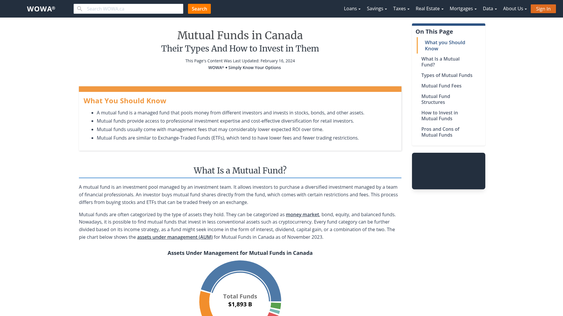 Mutual Funds In Canada Types And How To Invest WOWA ca Mutual Funds In Canada Types And How To Invest WOWA ca