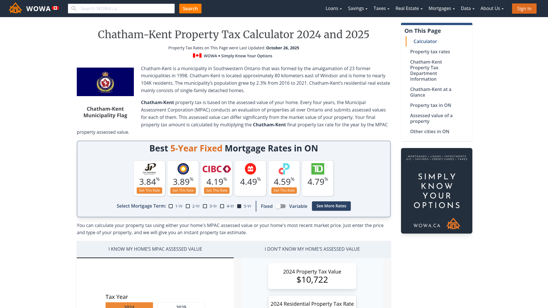 Chatham-Kent Property Tax 2025 | Calculator & Rates - WOWA.ca