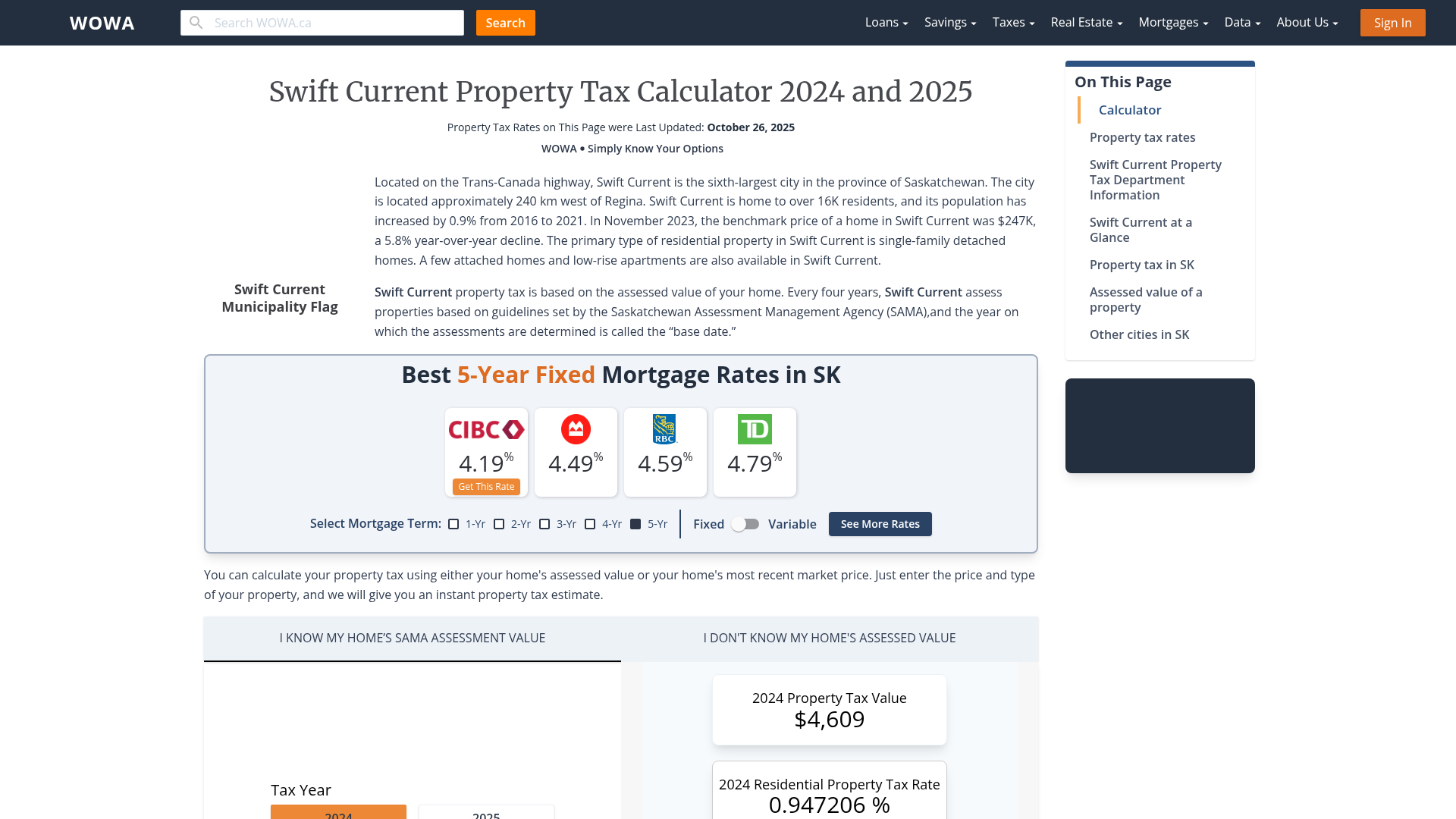 Swift Current Property Tax 2024 | Calculator & Rates - WOWA.ca